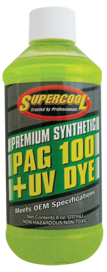 P100-8D (6 Pack) R-134a PAG 100 Compressor Oil + UV Dye 8oz. (237 ml ...